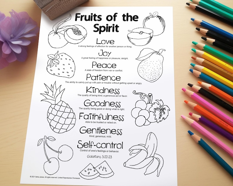 Fruits of the Spirit Sunday School Posters Fruit of the Spirit Teacher ...