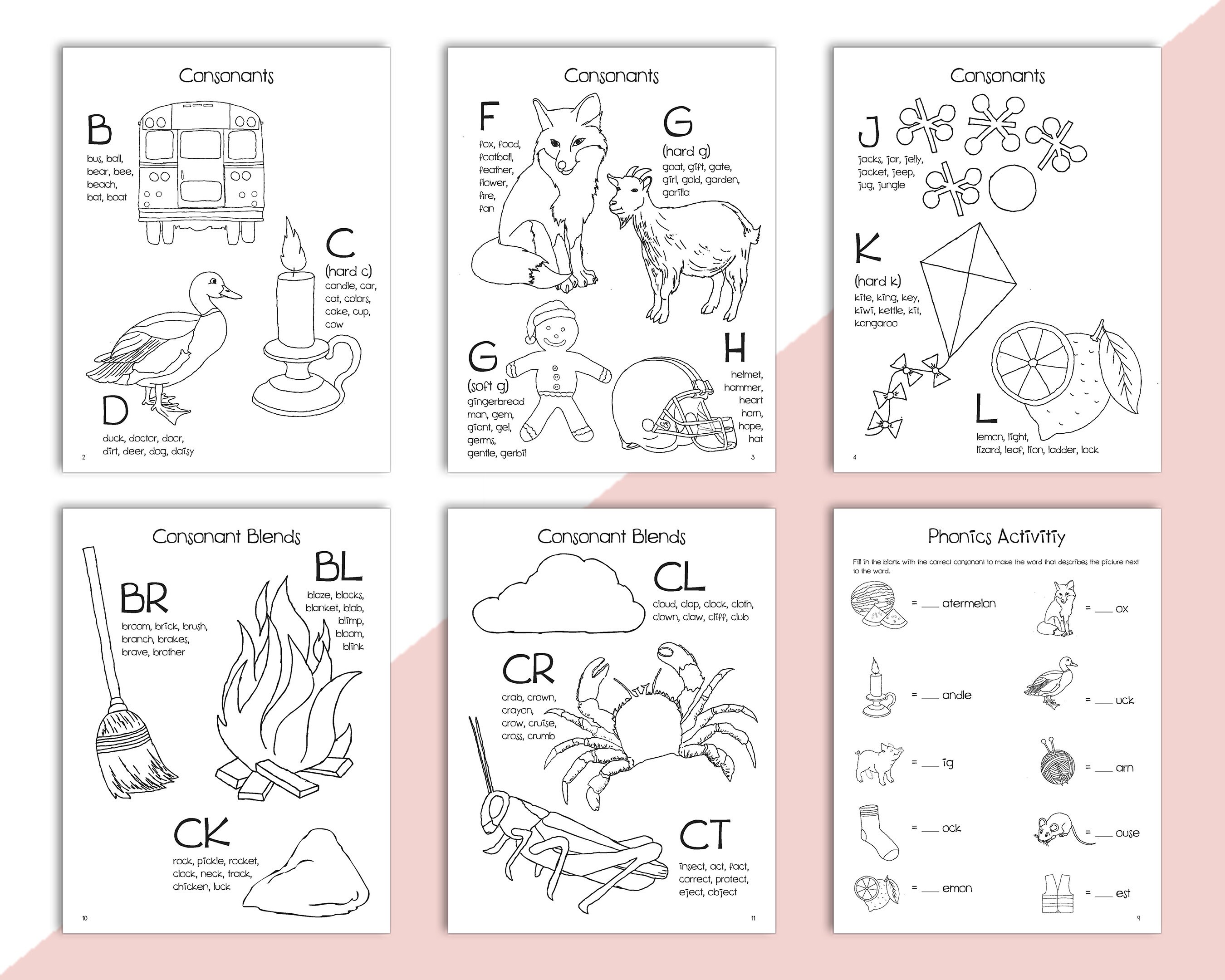 Doodles Phonics Coloring Fun Phonic Worksheets Science of Reading ...