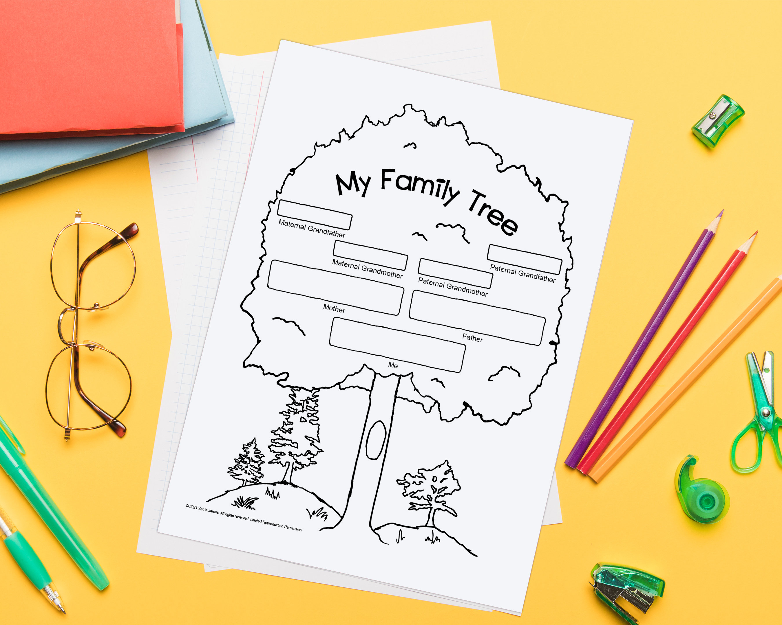 Family Tree Poster Blank Family Tree School Posters PDF Family Tree ...