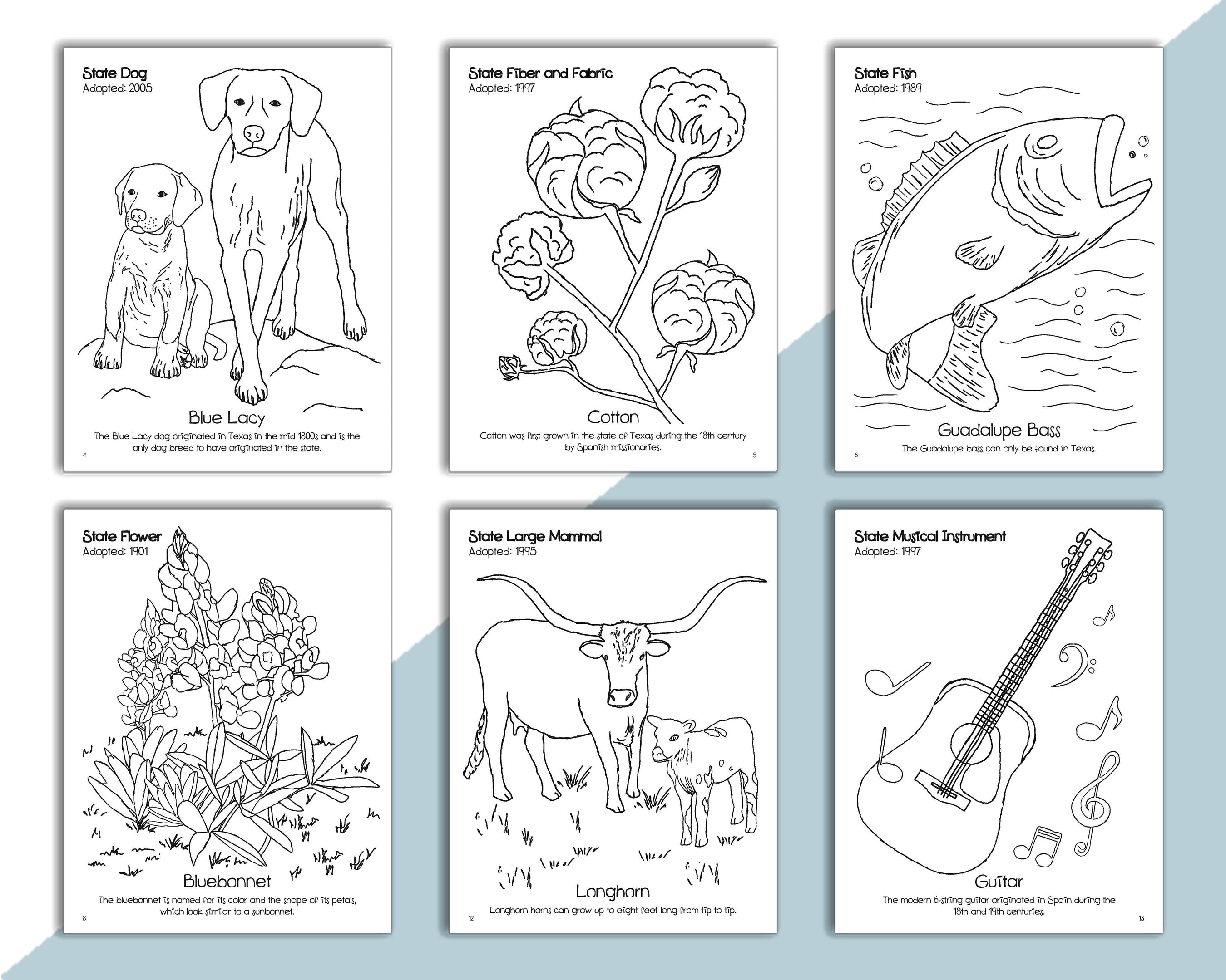 Texas State Coloring Book: Hand-drawn Travel Guide - Etsy