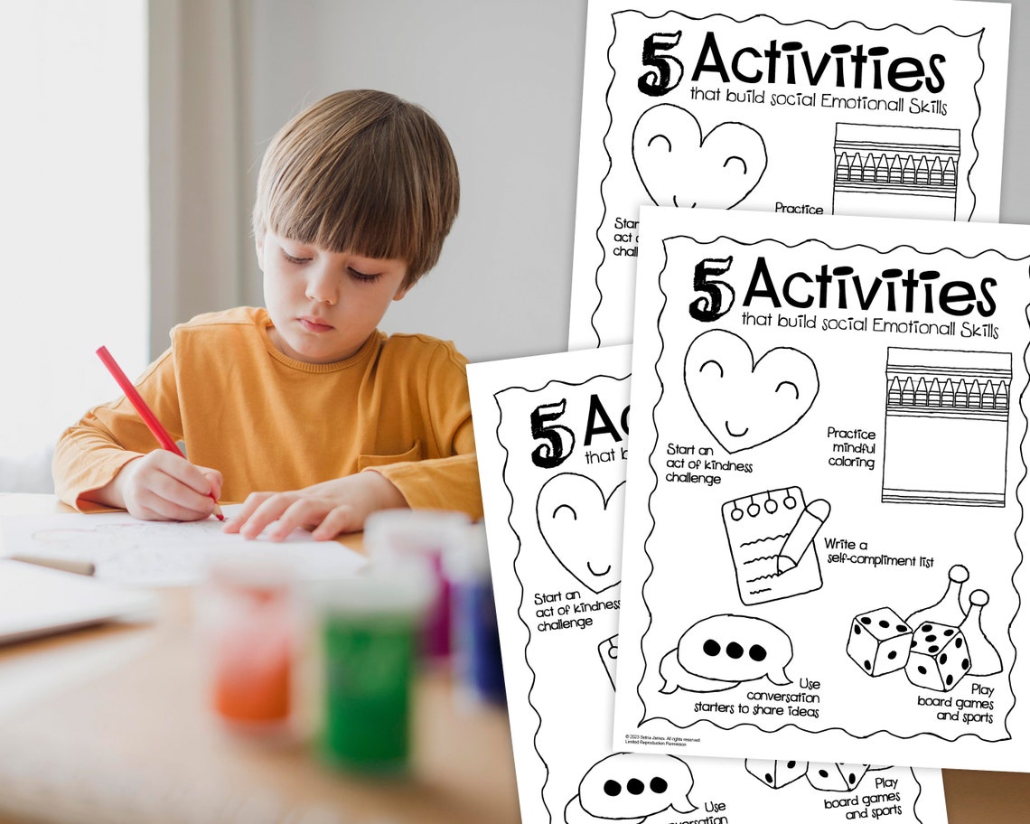 Build Emotional Learning School Counseling Posters Positive Classroom ...