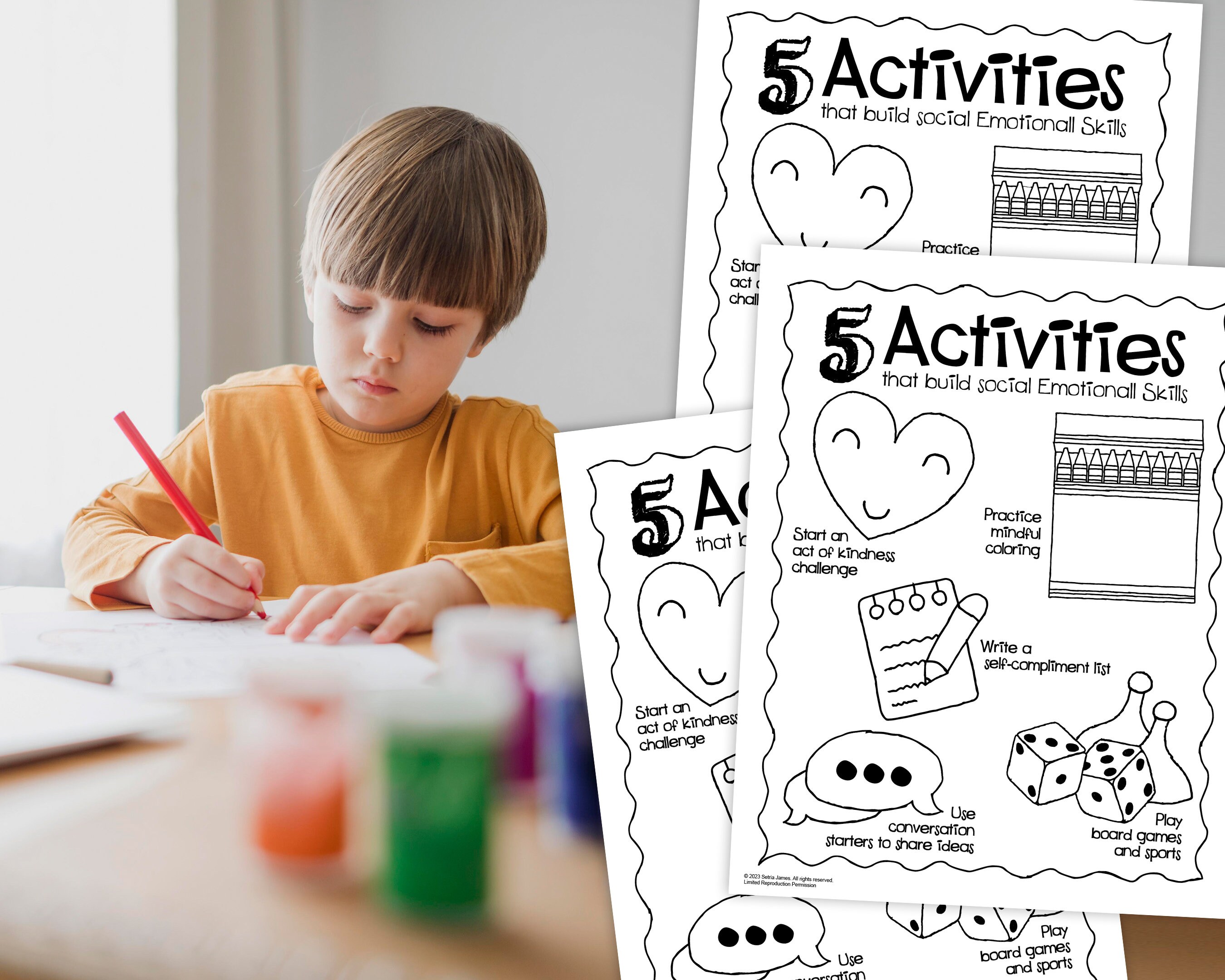 Build Emotional Learning School Counseling Posters Positive Classroom ...