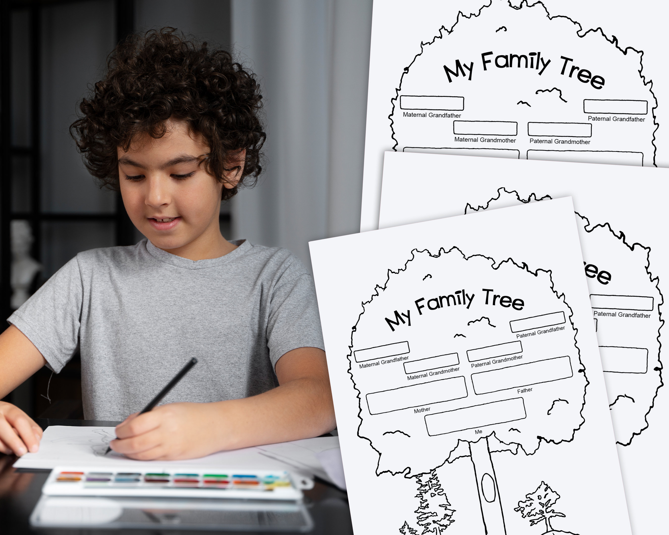 Family Tree Poster Blank Family Tree School Posters PDF Family Tree ...