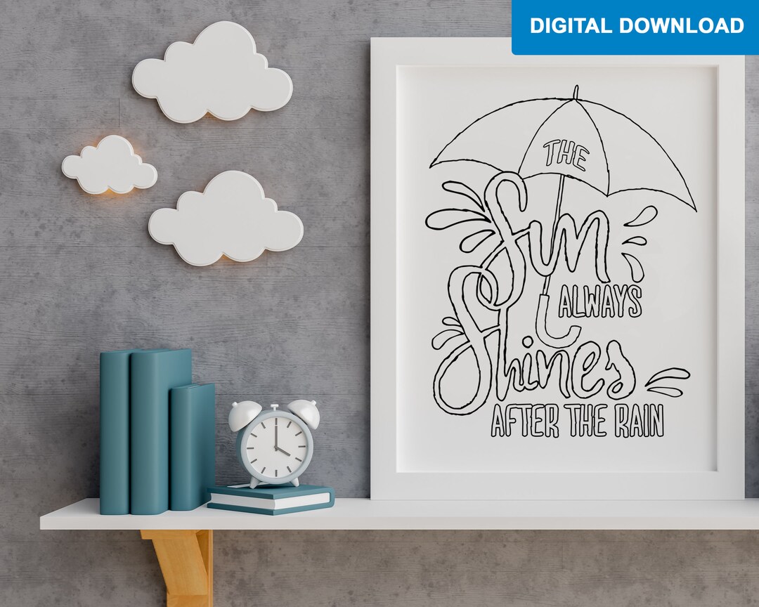 Sunshine After the Rain Positive Classroom Posters School Counseling ...