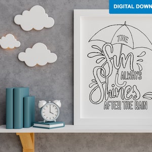 Sunshine After the Rain Positive Classroom Posters School Counseling ...