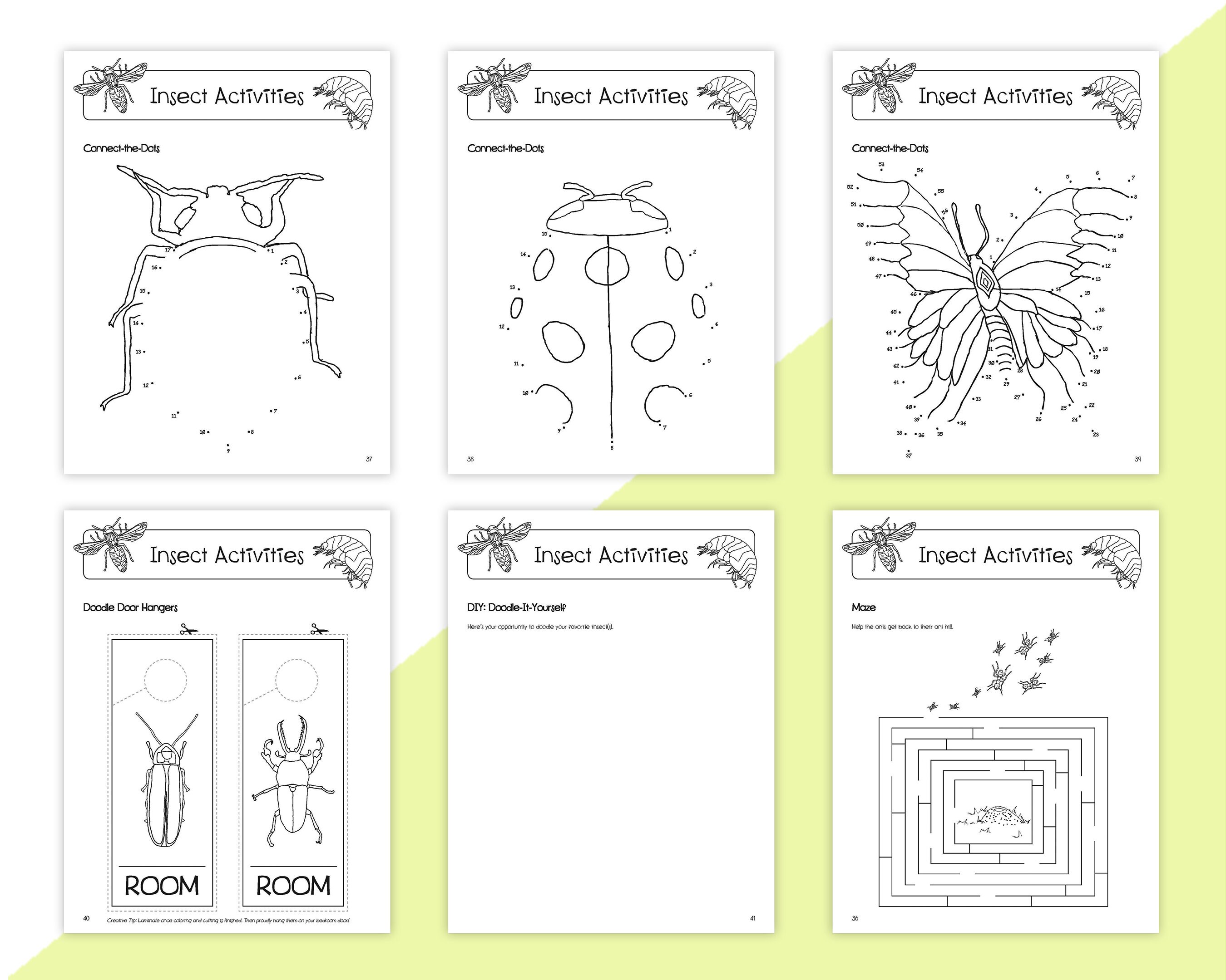 Doodle Insect Coloring Fun Coloring Art Creation Insect Coloring Book ...