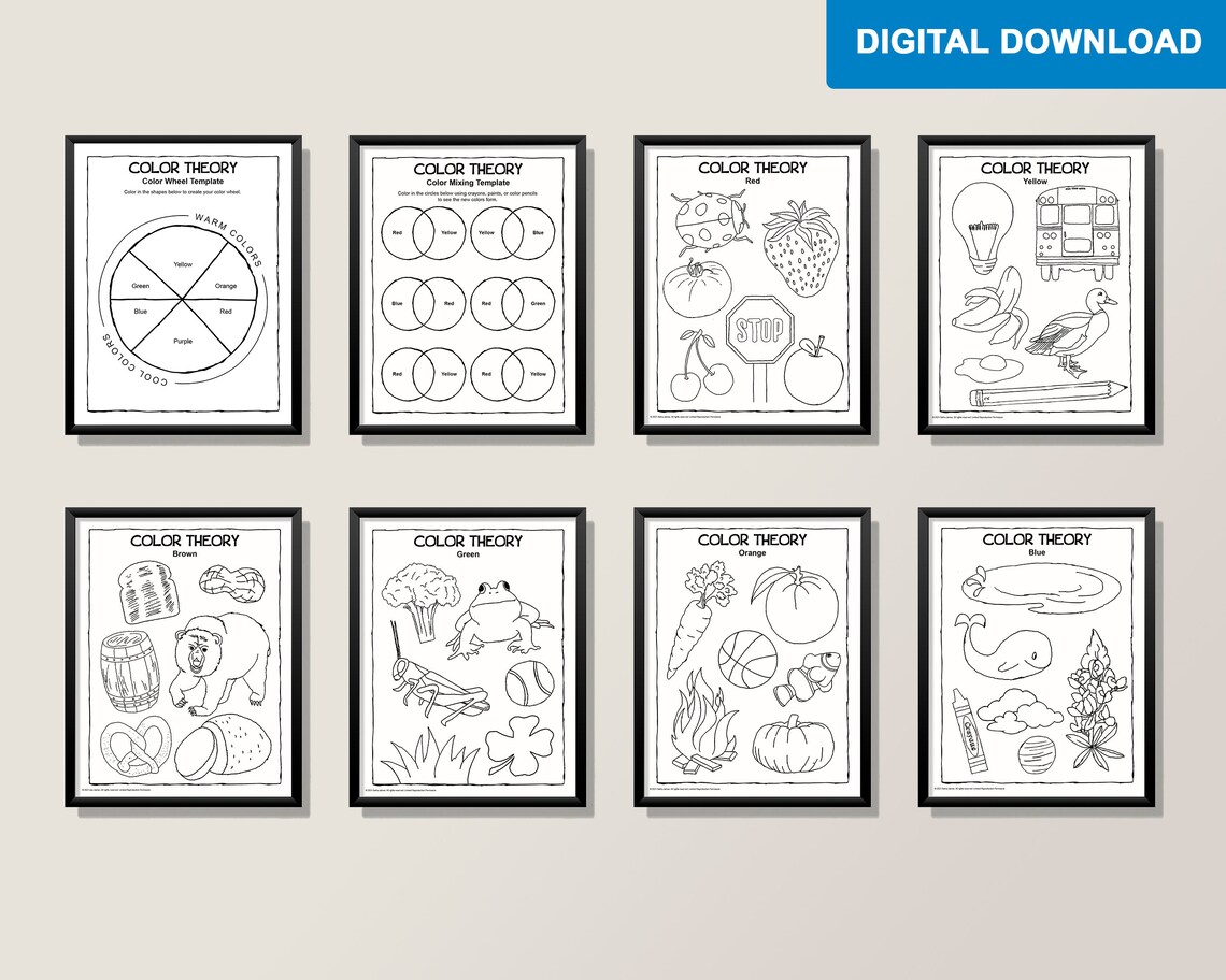 Color Theory School Poster: Color Wheel, Teacher Decor (digital ...