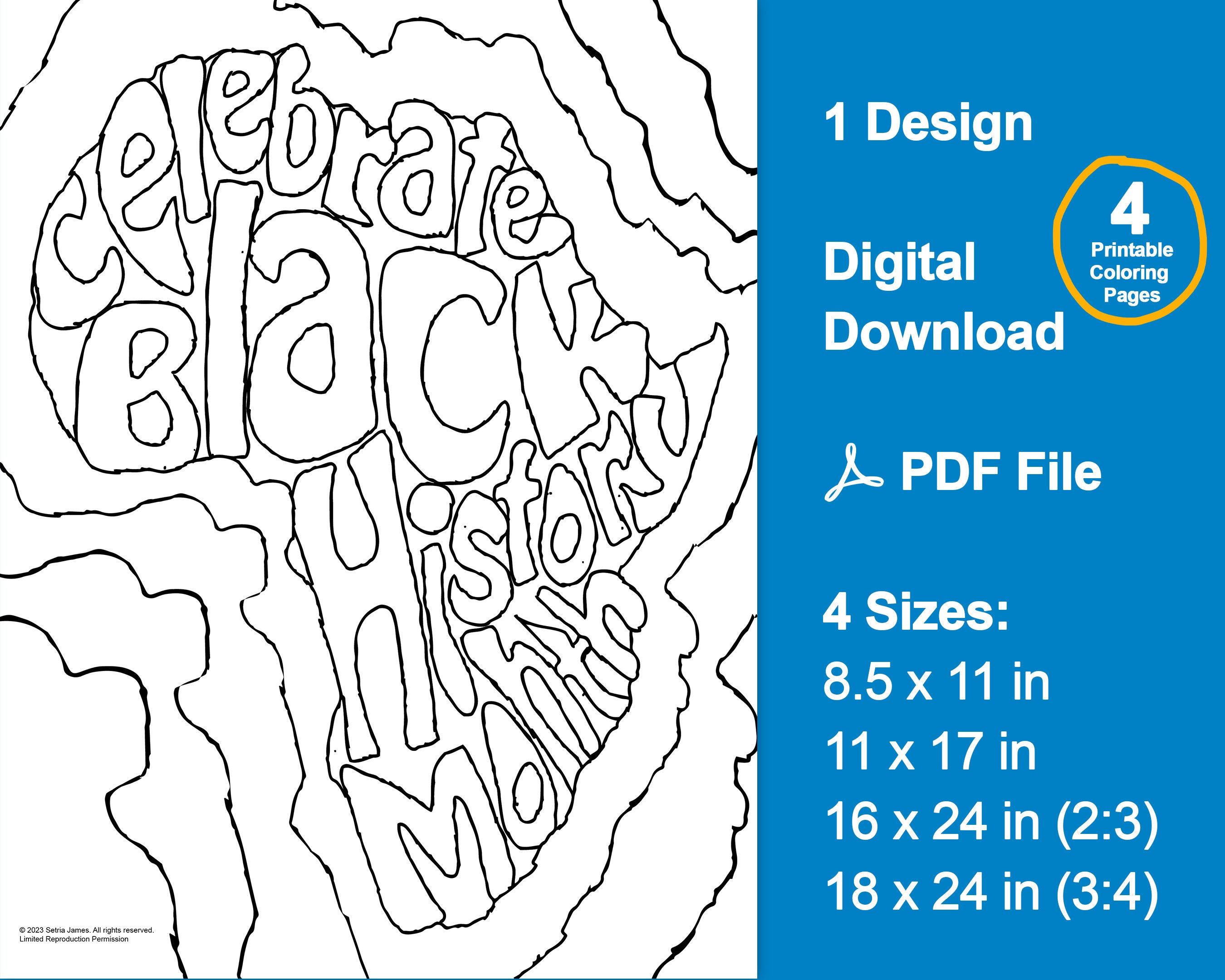 African American Poster Coloring Page Black History School Posters PDF ...