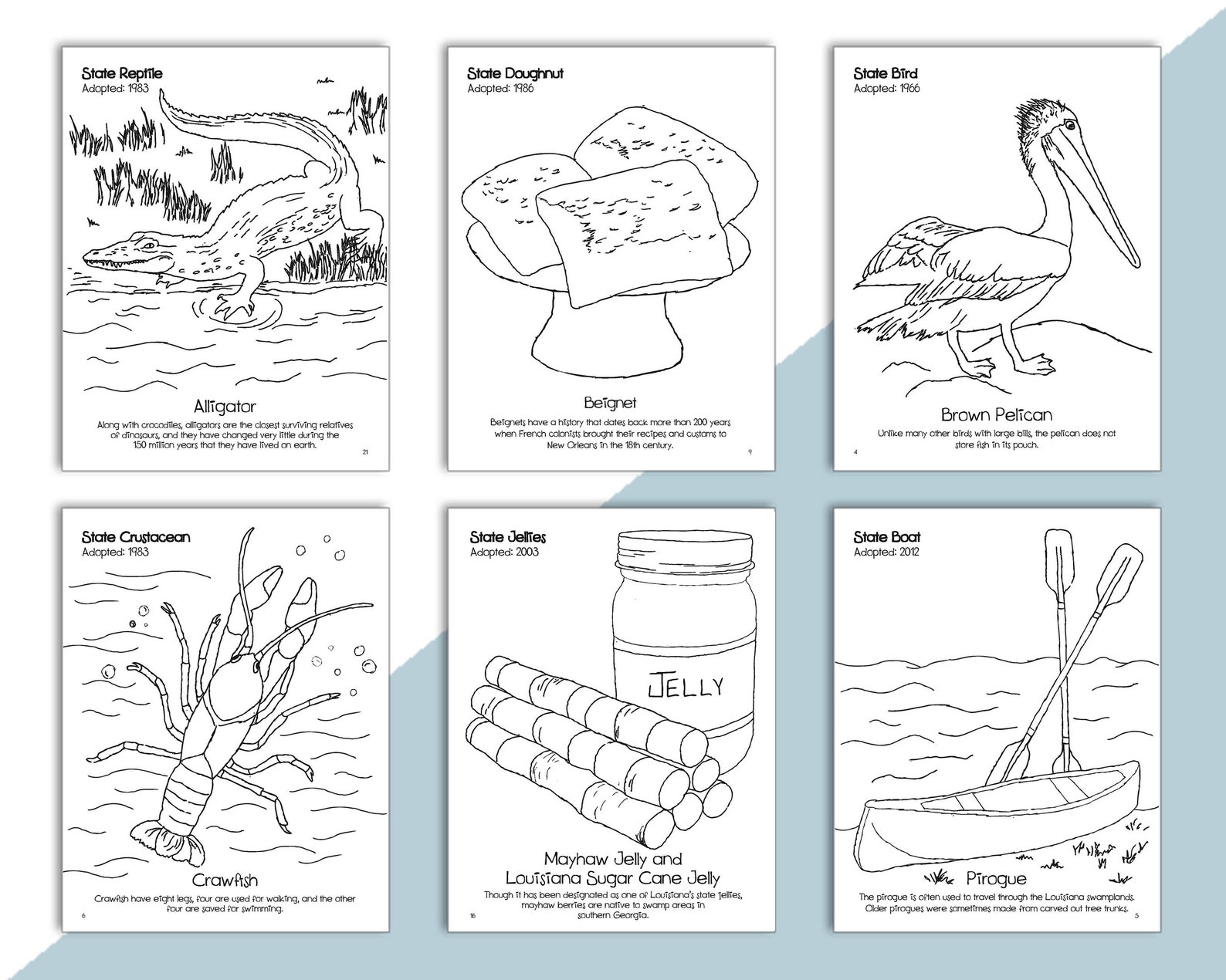 Louisiana Travel Coloring Book: Pelican State Doodles - Etsy