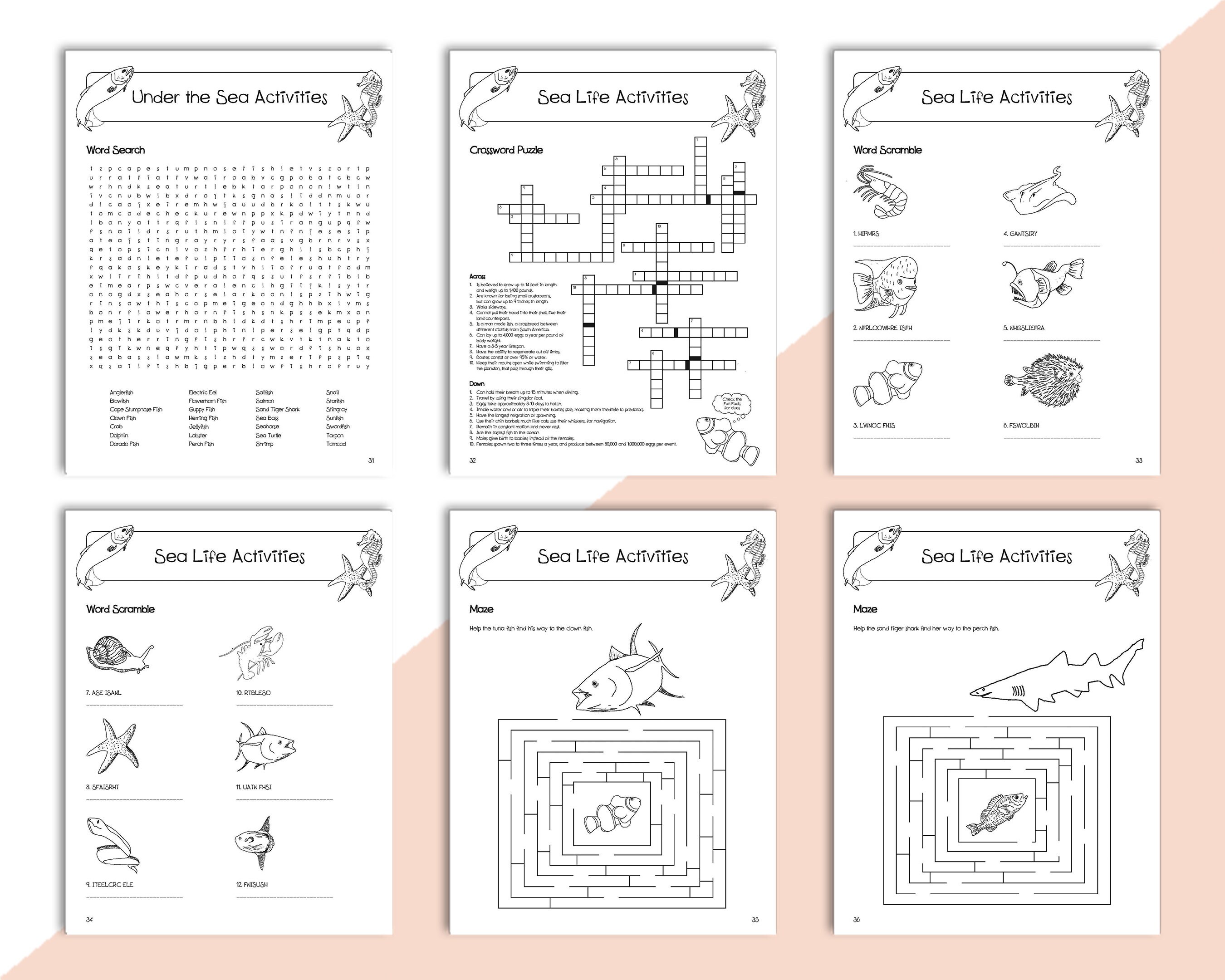 Doodles Sea Life Coloring Fun Sea Coloring Book Coloring Art Creation ...