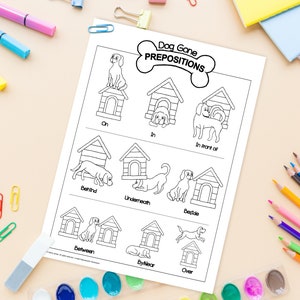 Gigantic Coloring Poster of Prepositions Teacher Poster Decor Digital ...
