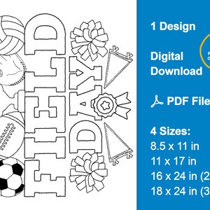 Field Day Giant Coloring Poster: School Activity (PDF) - Etsy