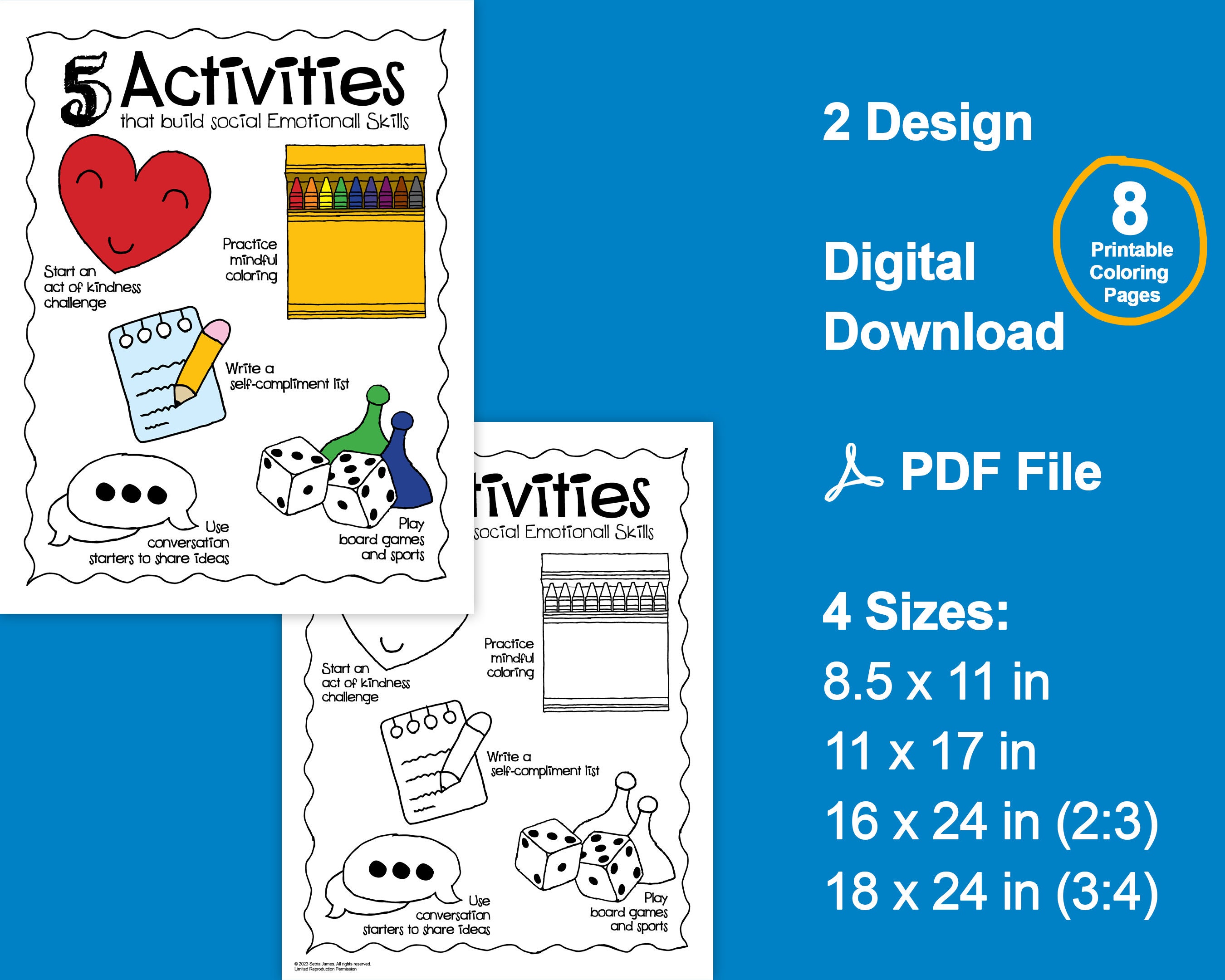 Build Emotional Learning School Counseling Posters Positive Classroom ...
