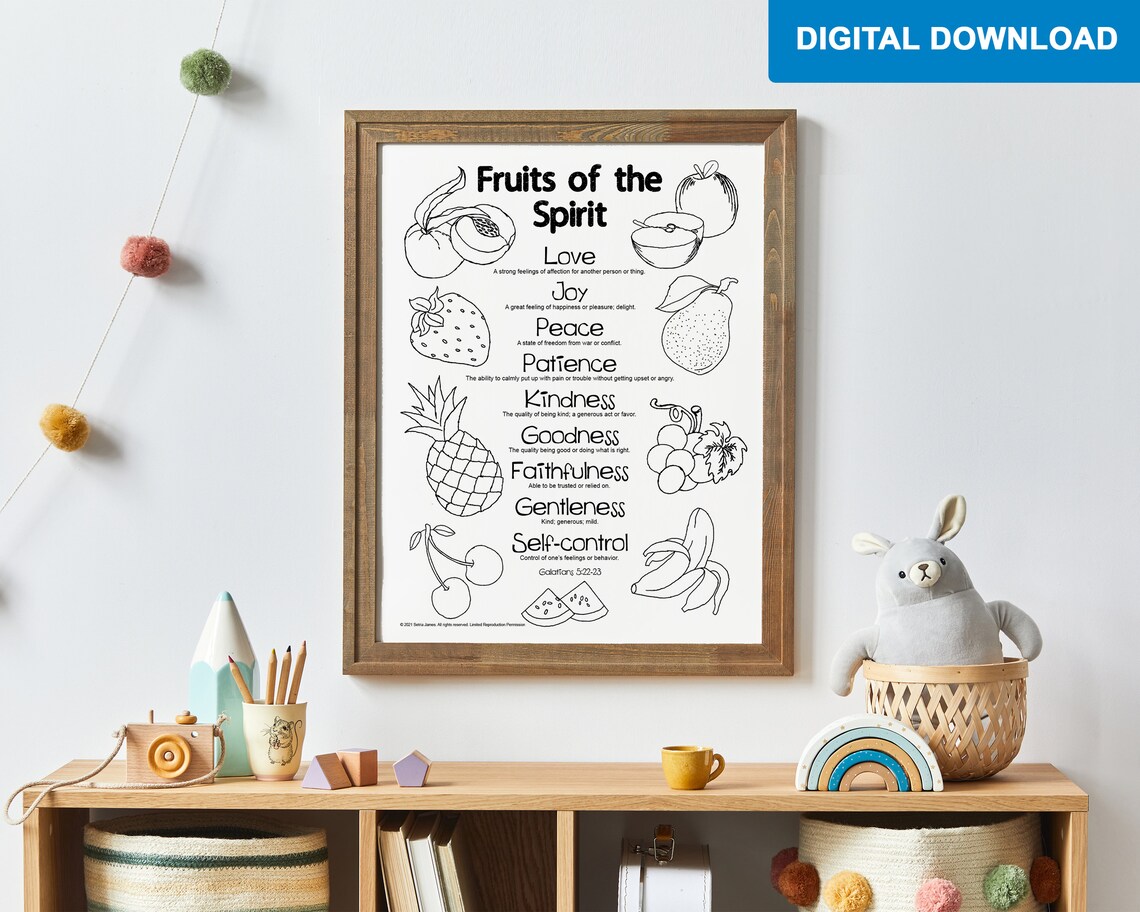 Fruits of the Spirit Sunday School Posters Fruit of the Spirit Teacher ...