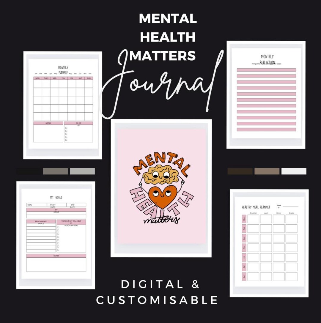 Mental Health Planner, Mental Health Matters Journal, Online Business ...