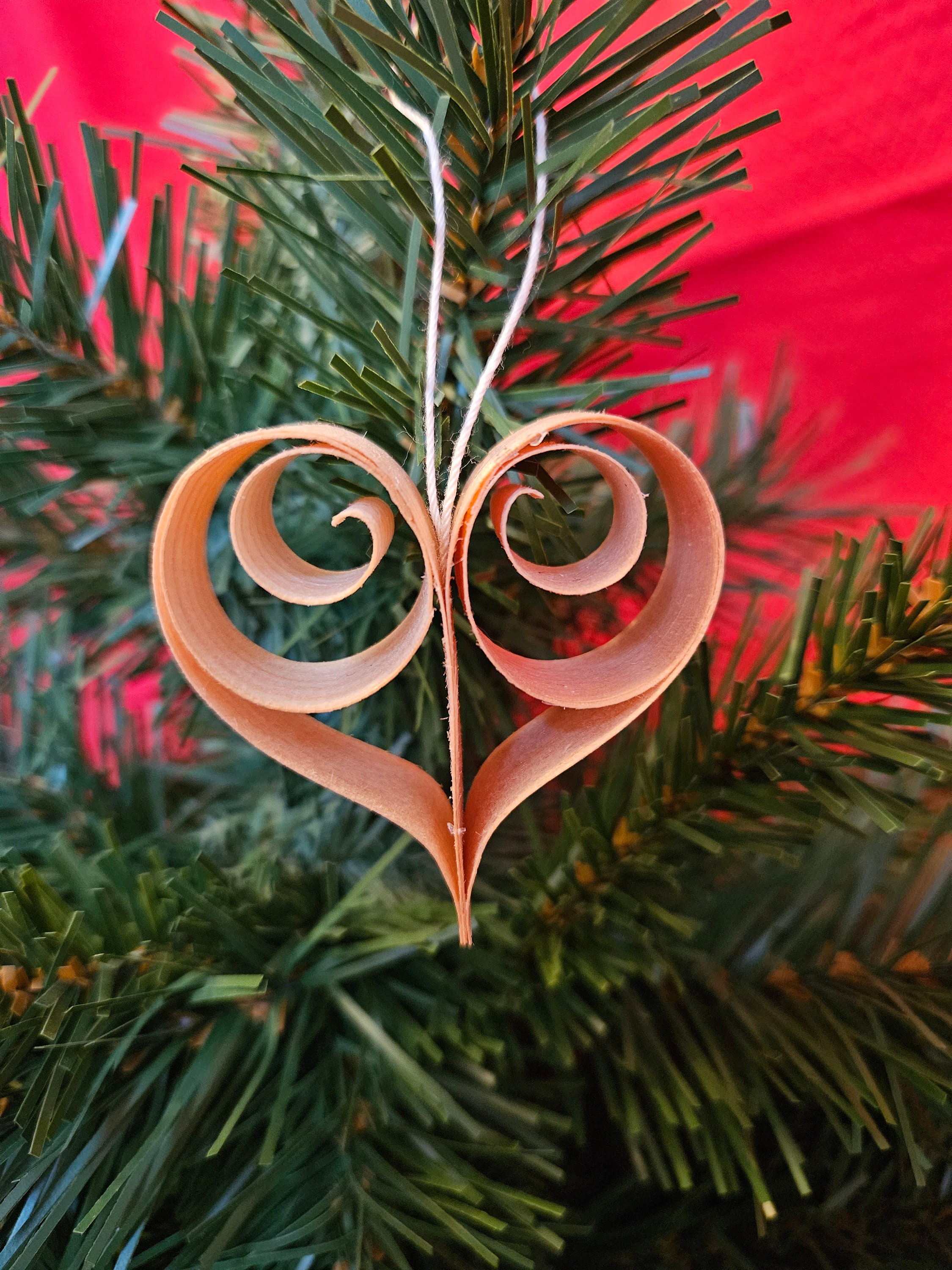 Scandinavian Wood Curl Christmas Ornaments: Handmade Pine Shavings - Etsy