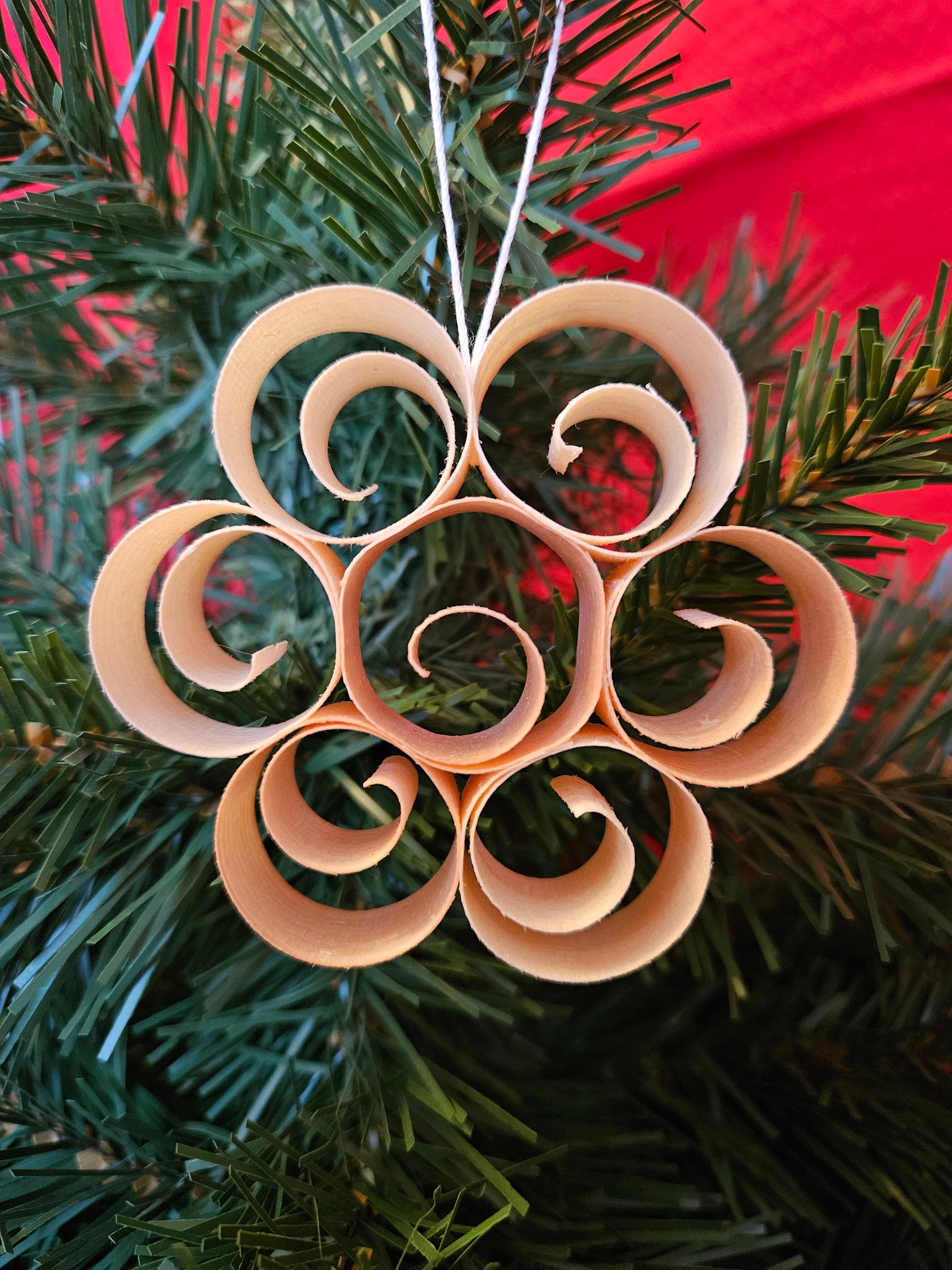 Scandinavian Wood Curl Christmas Ornaments: Handmade Pine Shavings - Etsy