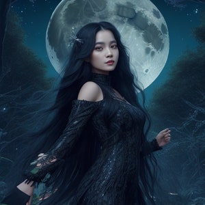 Enchanted Moonlight Dreams Digital Artwork - Etsy