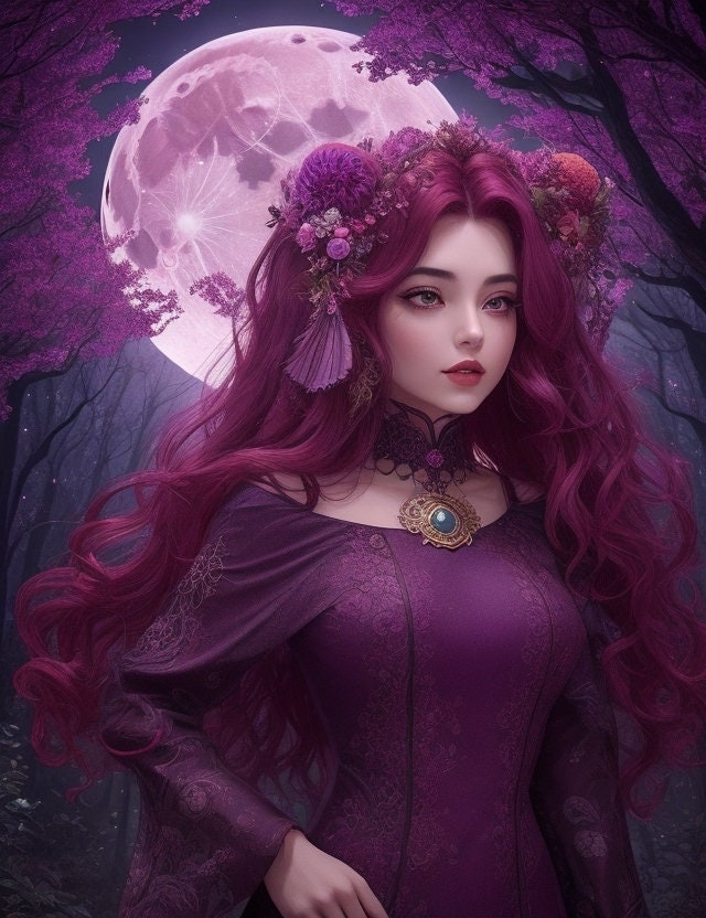 Enchanted Moonlight Dreams Digital Artwork - Etsy