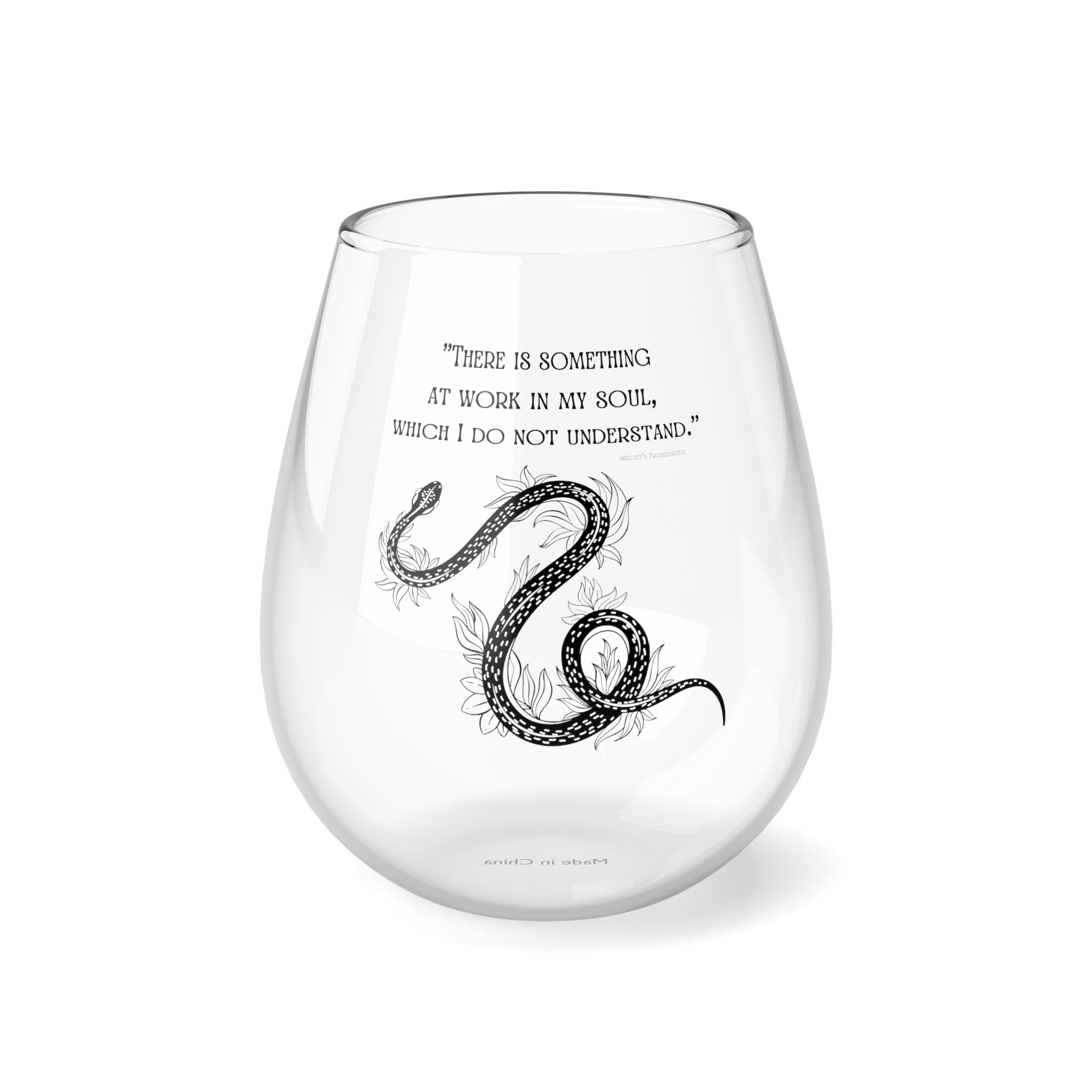The Modern Prometheus Stemless Wine Glass, 11.75oz Gothic Wine Glass ...