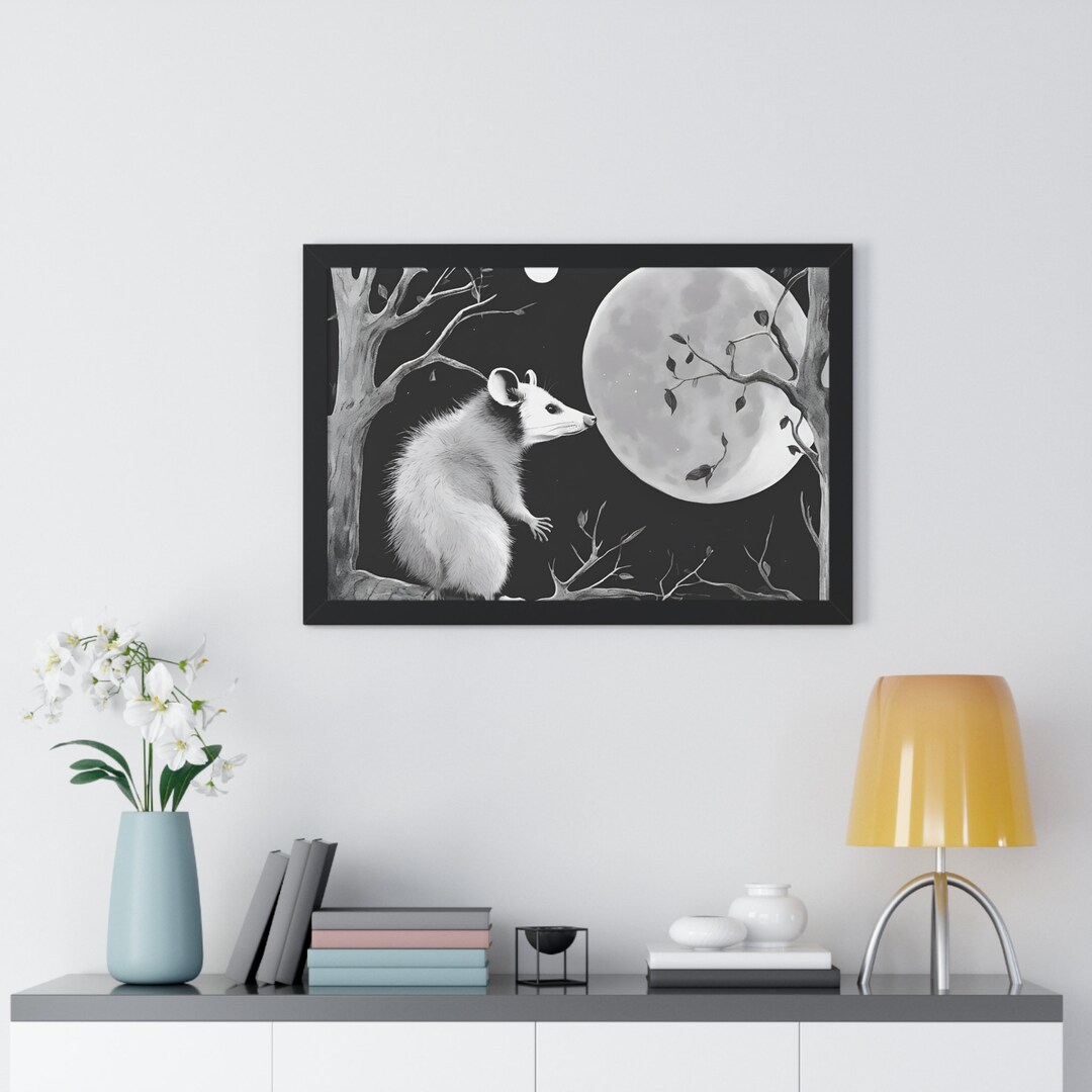 Possum Moon Framed Matte Gothic Print Original Gothic Art Gothic ...