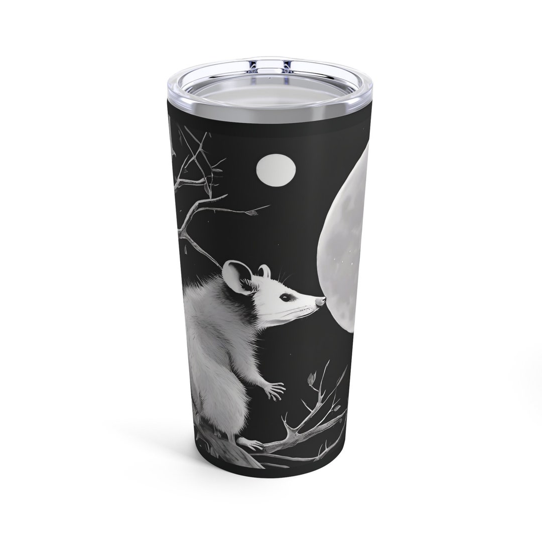Possum Moon Tumbler 20oz Possum Travel Mug Gothic Art Gothic Mug Gothic ...