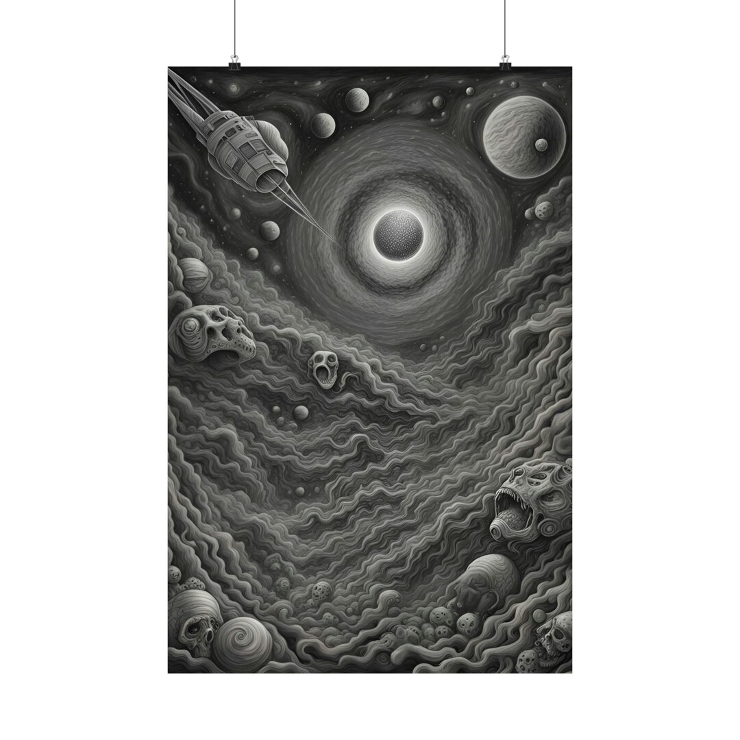 Doom Space Creation Matte Poster Skeleton Art Gothic Fine Art Gothic ...