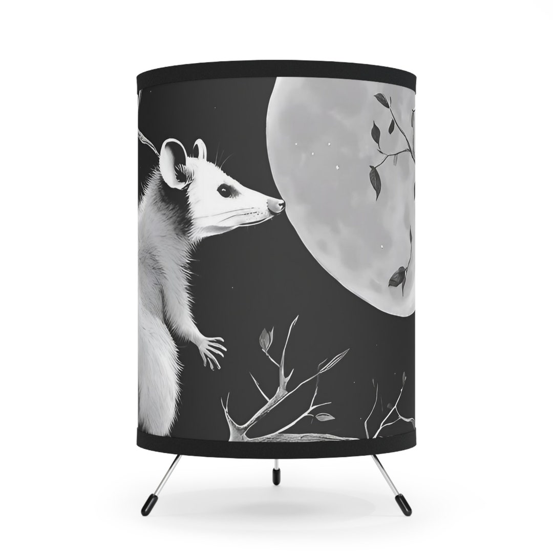 Possum Moon Tripod Lamp Gothic Home Decor Gothic Gifts Possum Gift Moon ...