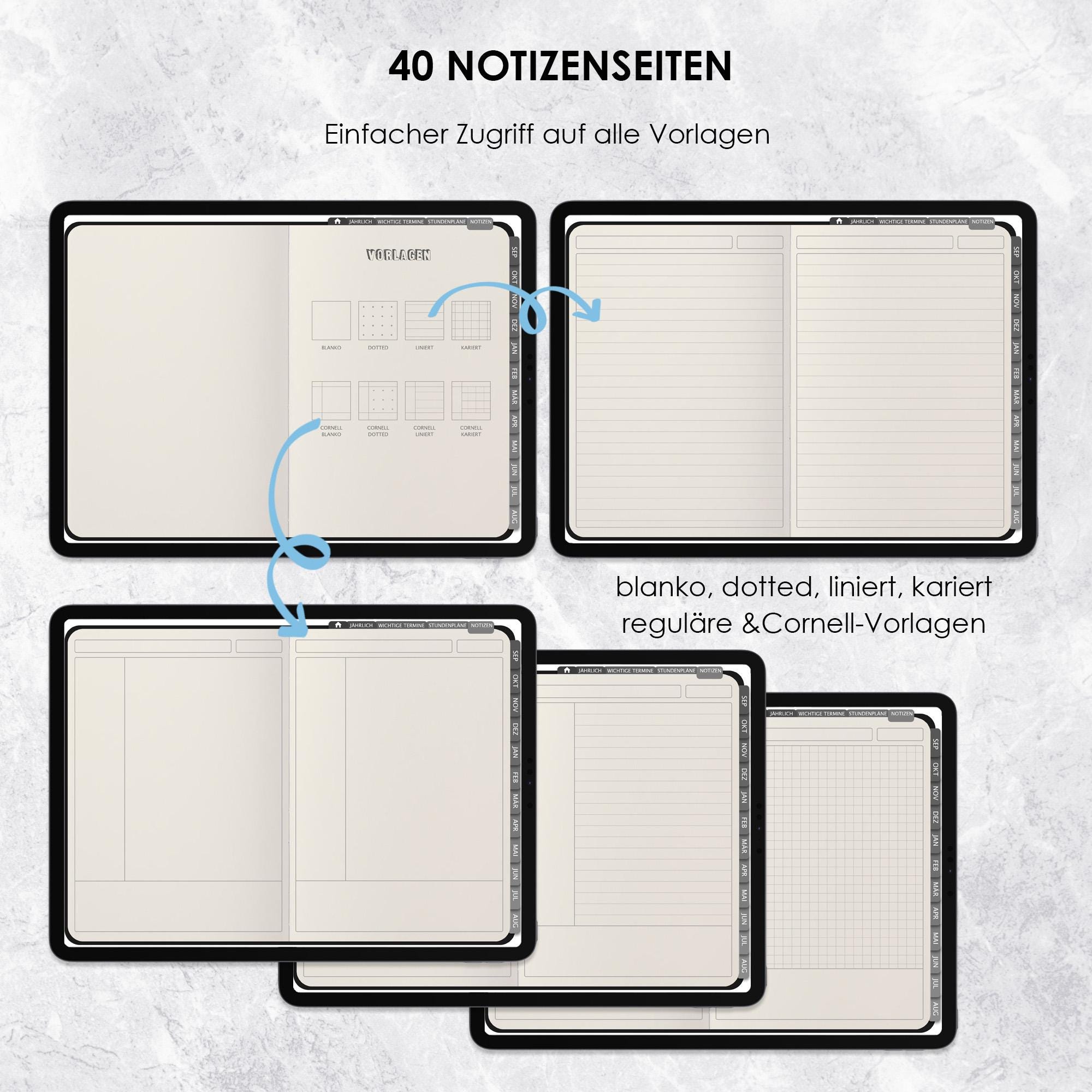 Academic Planner 2024 2025, German Digital Planner, Student Planner ...