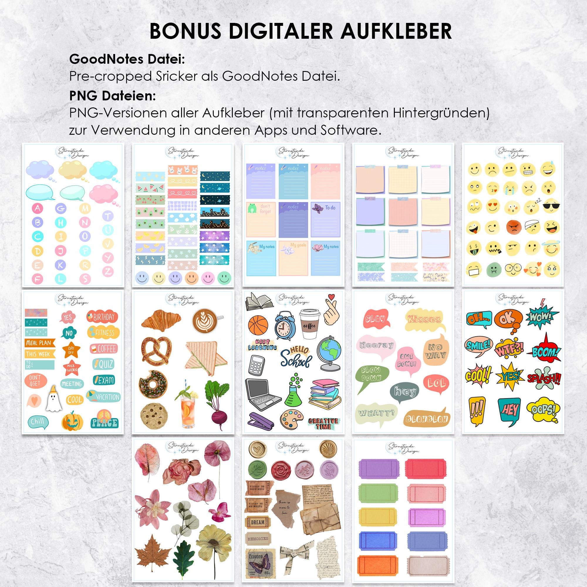 Academic Planner 2024 2025, German Digital Planner, Student Planner ...