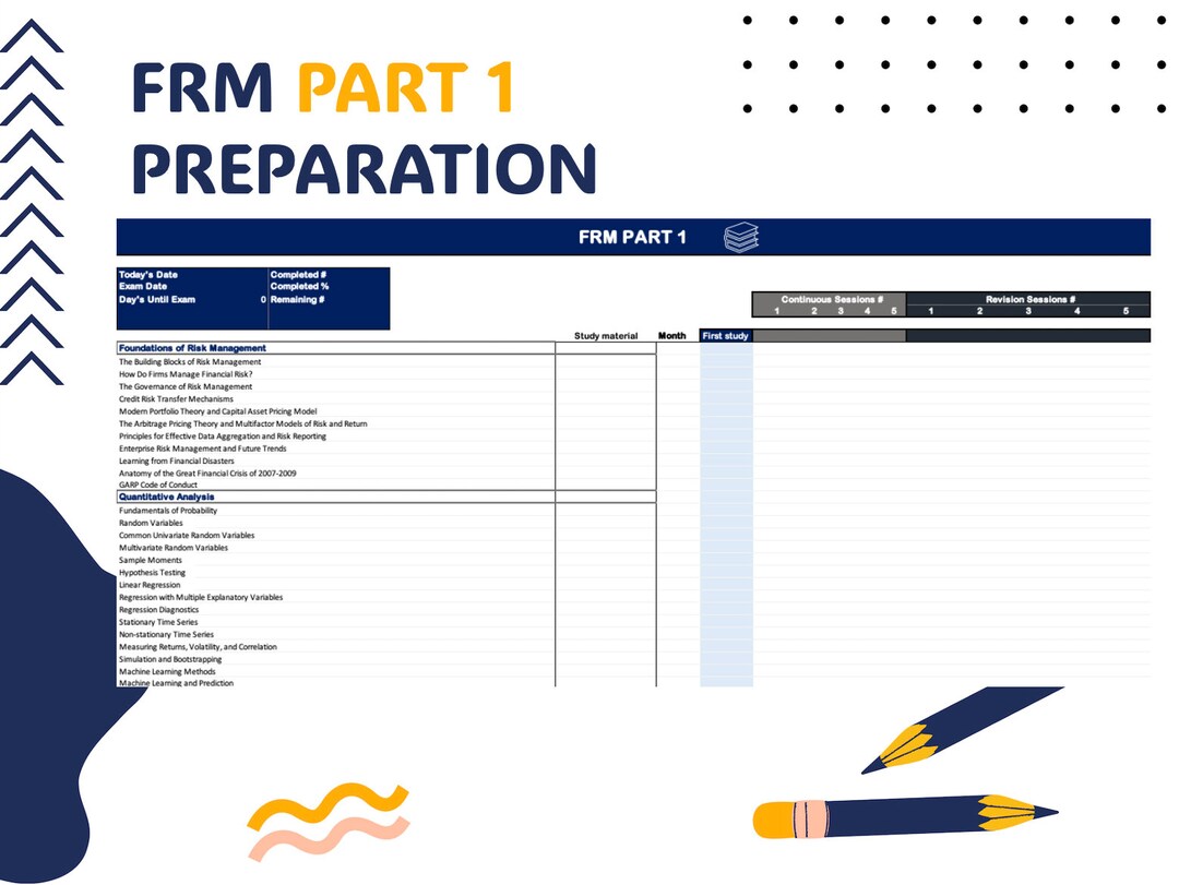 FRM PART 1 Study Template financial Risk Manager - Etsy