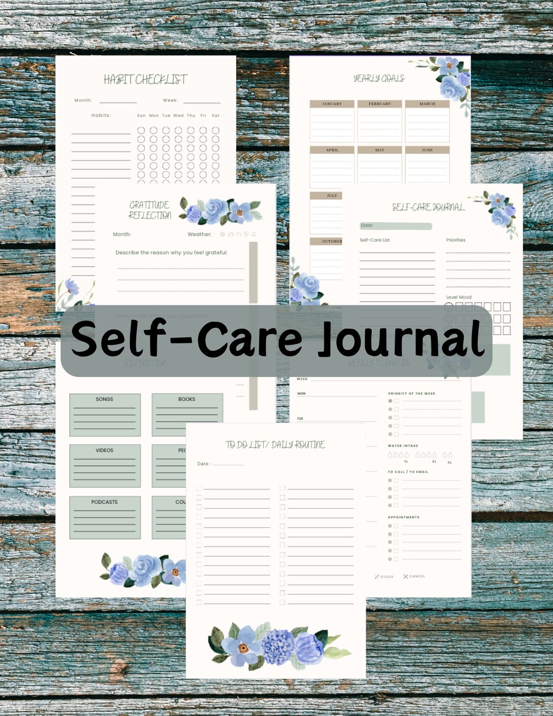 Self-care Journal - Planner - Printable - 15 Pages - Instant Download ...