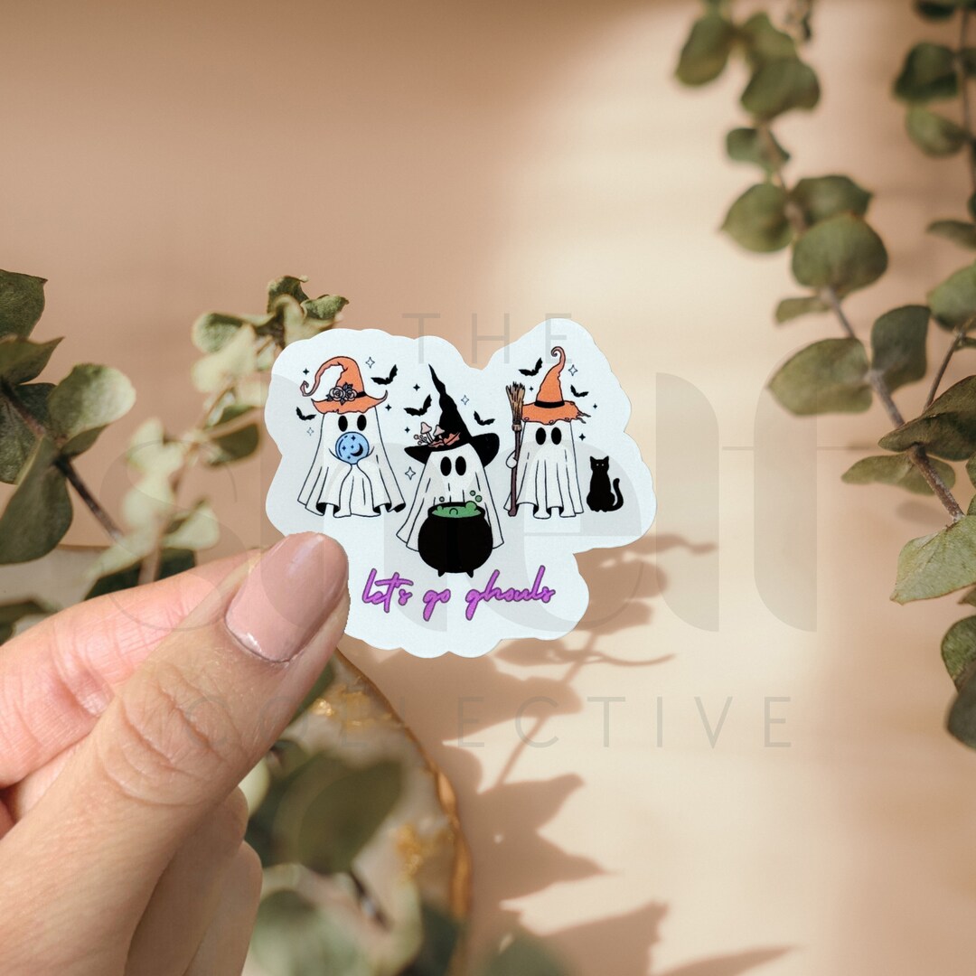 Ghost Sticker | Halloween Ghouls, Water Resistant Vinyl - Etsy