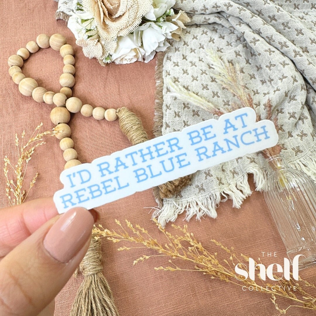 Rebel Blue Ranch Sticker | Cowboy Romance Era - Etsy
