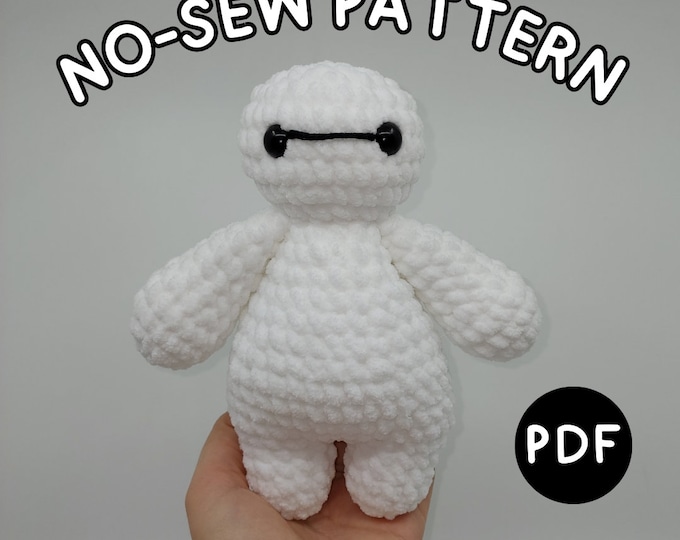 Crochet Baymax Amigurumi - Handmade Crochet Amigurumi Toy Doll - Disney ...