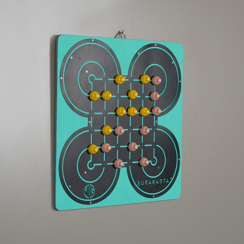 Surakarta Game Roundabout Game With Instructions Metal Wall Art ...