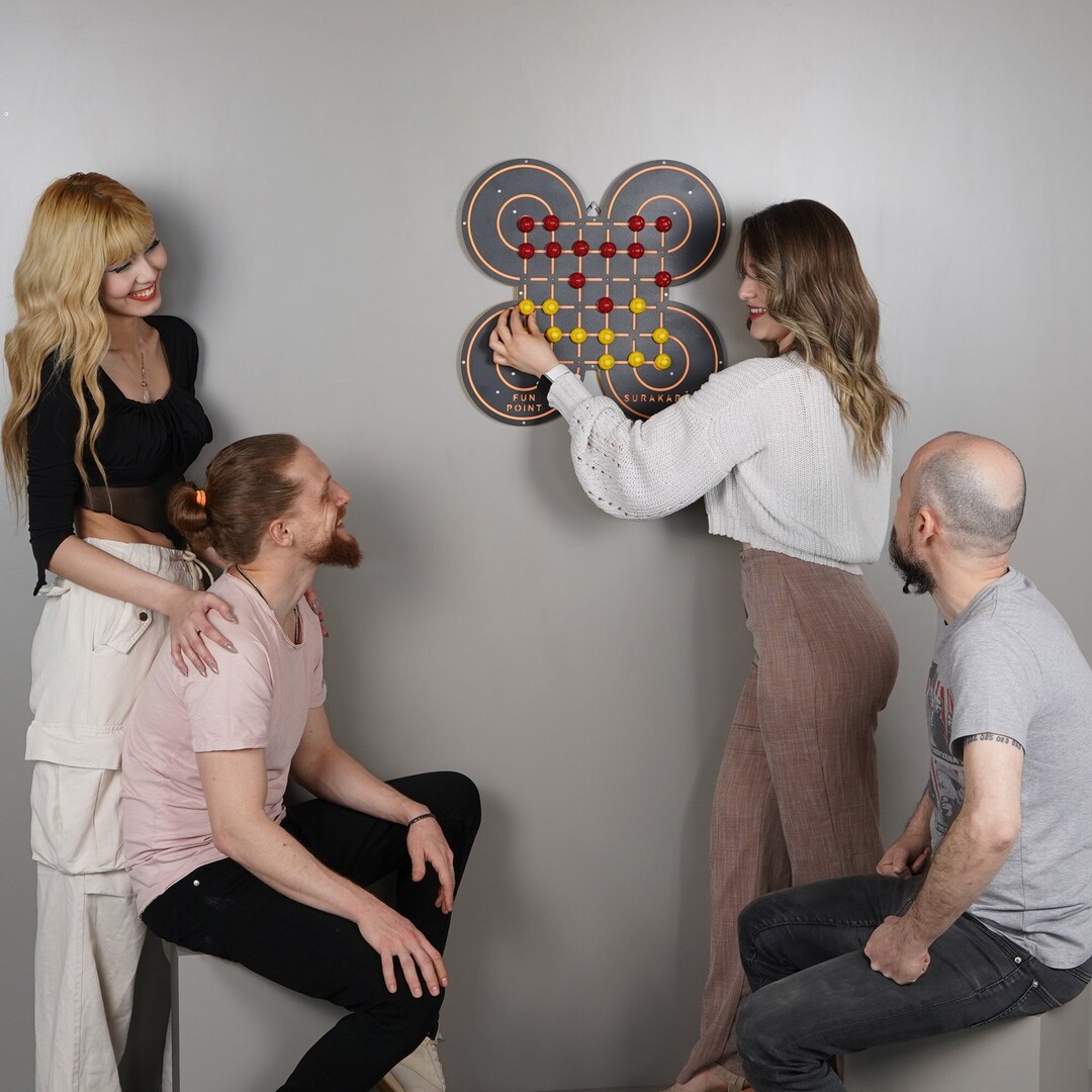 Surakarta Game Metal Wall Decor Adult Toys Magnetic Wall Board Games Housewarming Gift Game Room ...