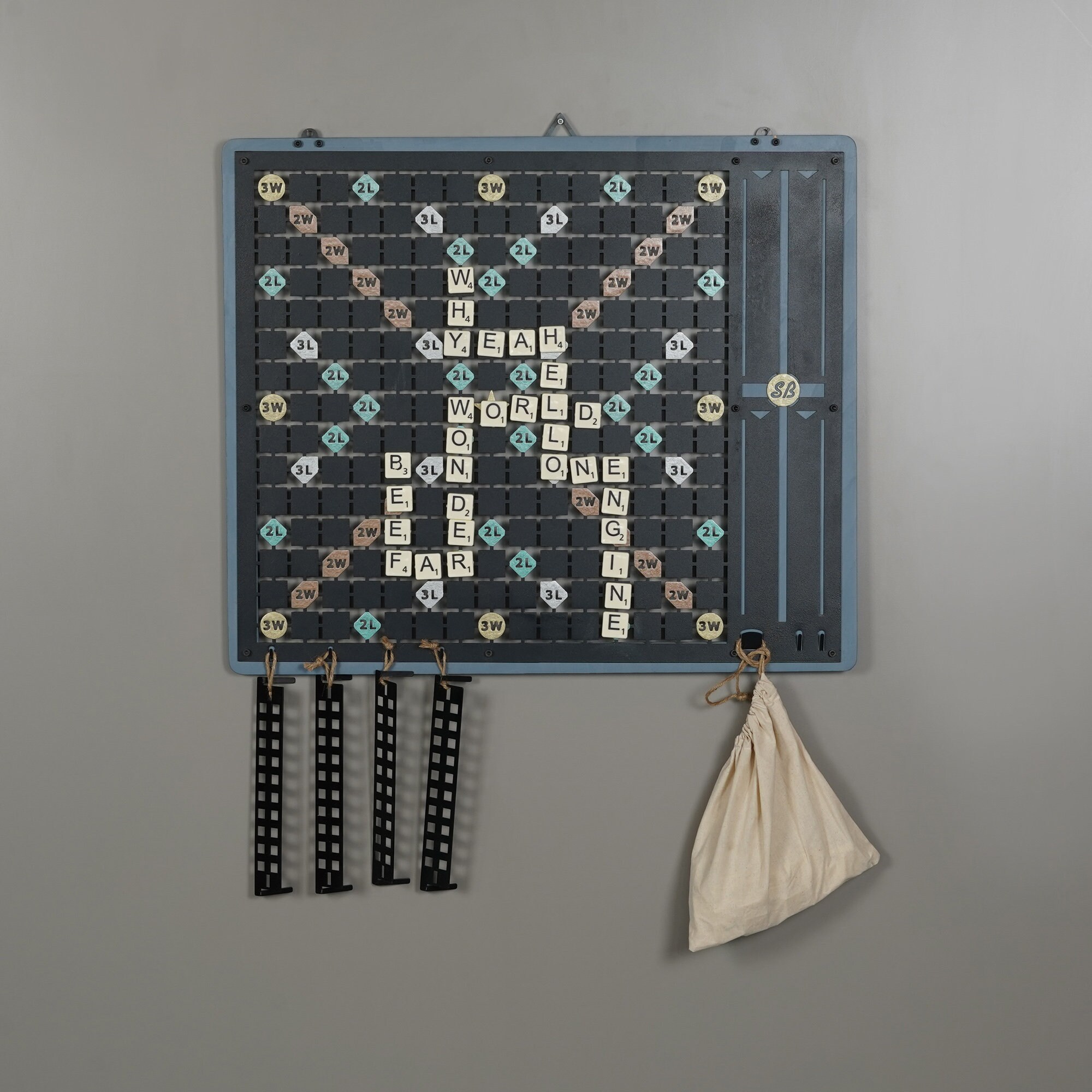 Scrabble Game Large Size Unique Wall Decor Board Games Gifts Metal Wall ...