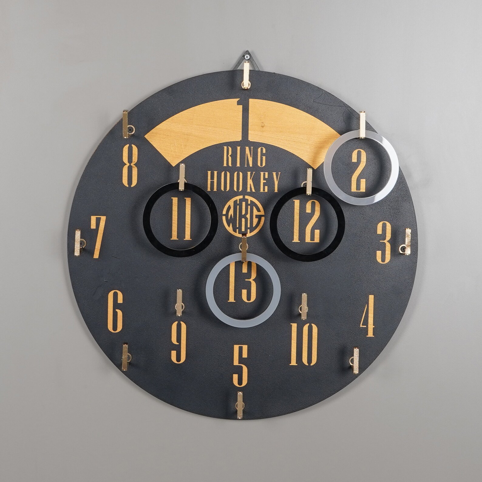 Ring Hookey Wall Board Game Housewarming Gift Metal Wall Decor Adult ...