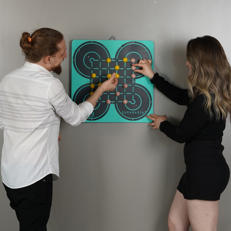 Surakarta Game Roundabout Game With Instructions Metal Wall Art ...