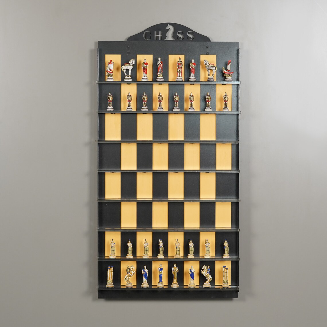 Wall Chess Board Games Set Play on Wall and Table Adult Toys ...