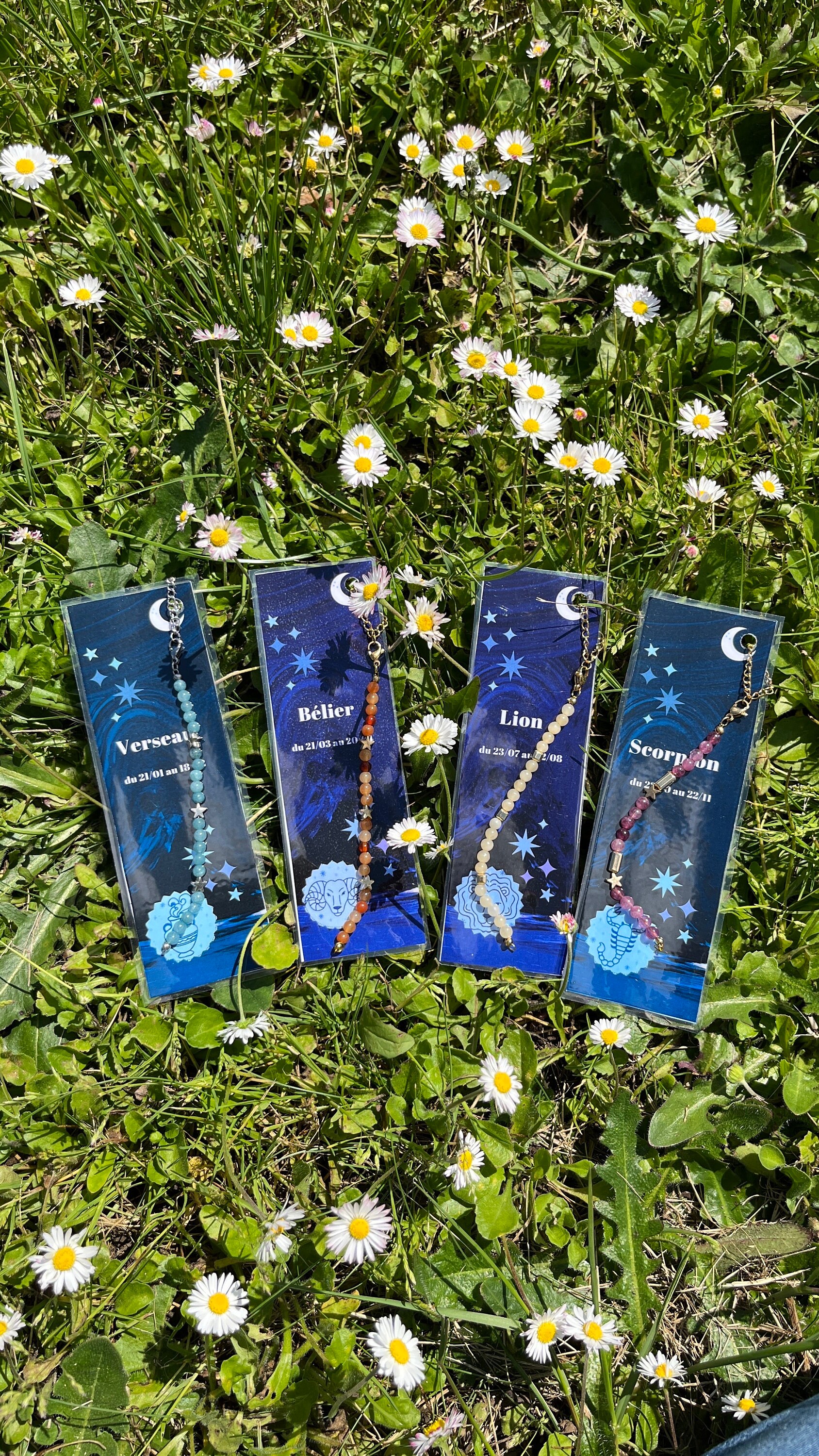 Personalizable Bookmark in Natural Pearls, Astrological Bookmark ...