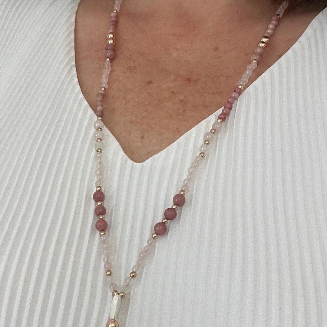 Lanyard for Badge, Elegant Lanyard in Natural Pearls, Gift for Her ...