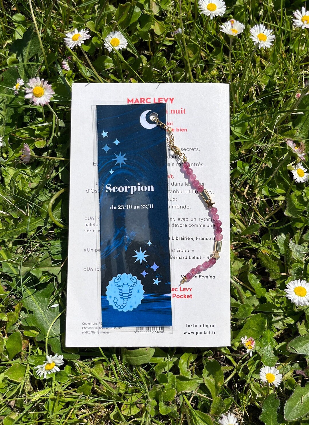 Personalizable Bookmark in Natural Pearls, Astrological Bookmark ...