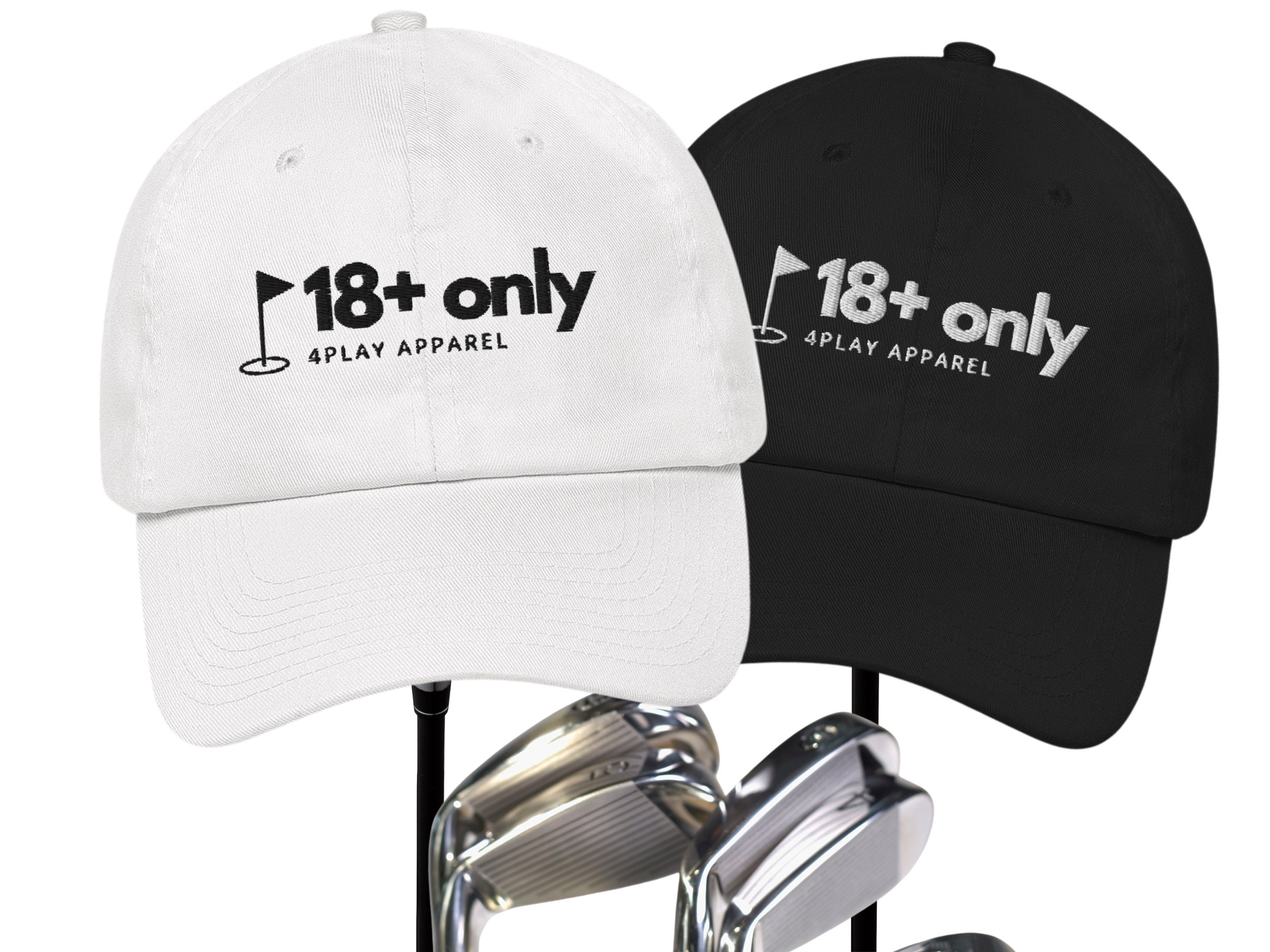 4play 18 Only Baseball Hat, Dad Cap, Golf Hat, Golf Gift, Golf Gift for ...