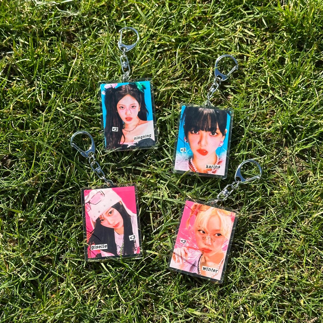 Kpop Aespa Acrylic Keychain , Karina, Winter, Ningning, Giselle, Kawaii ...