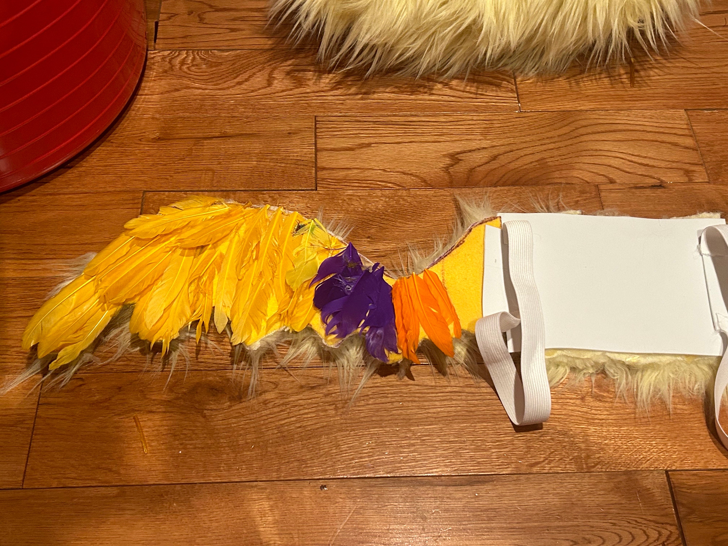 Fursuit Partial (yellow Bird With Pink Heart on Chest) - Etsy