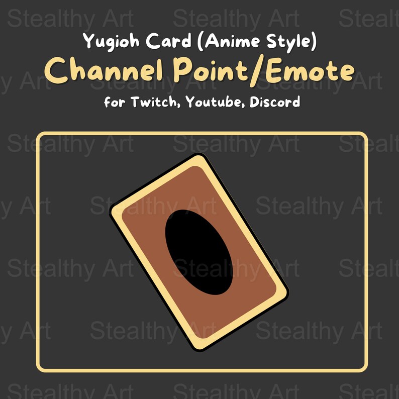 Yugioh Card Channel Point/emote for Twitch Streamers anime Style - Etsy
