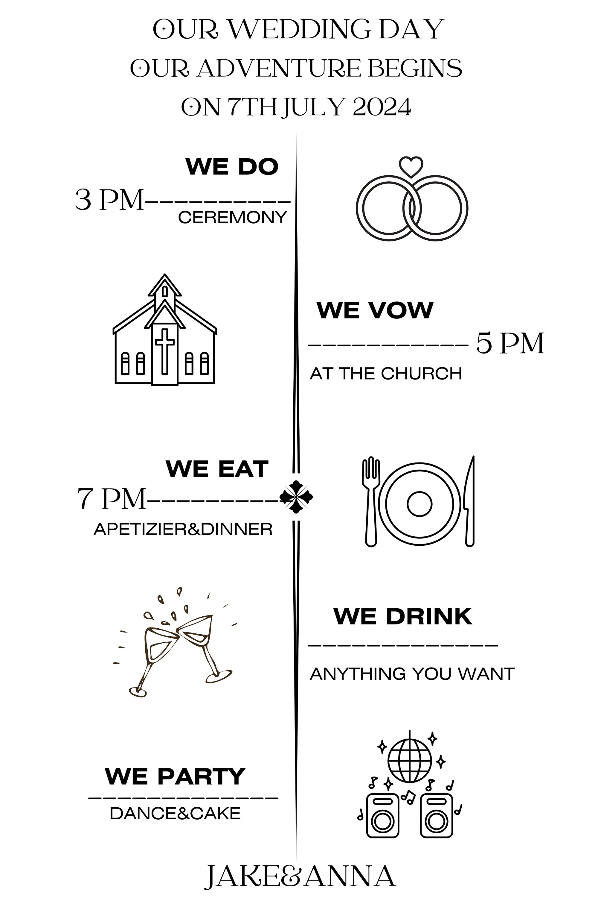 Digital Simple and Short Wedding Invitation Printable Minimal - Etsy