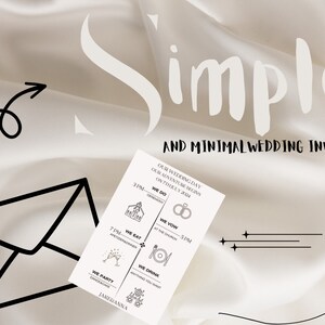 Digital Simple and Short Wedding Invitation Printable Minimal - Etsy